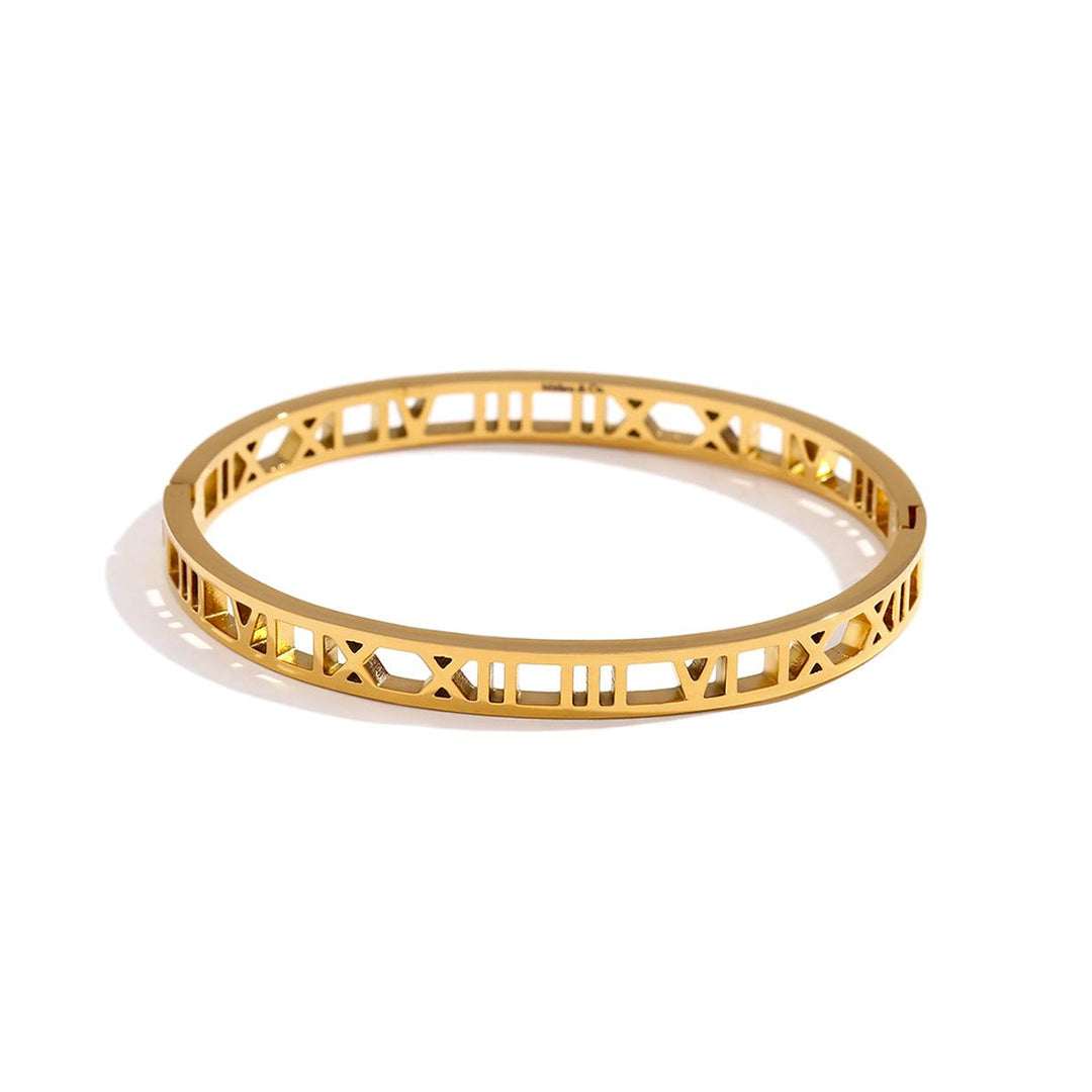 Roman Bangles – 18K Gold Plated – Bloome.pk